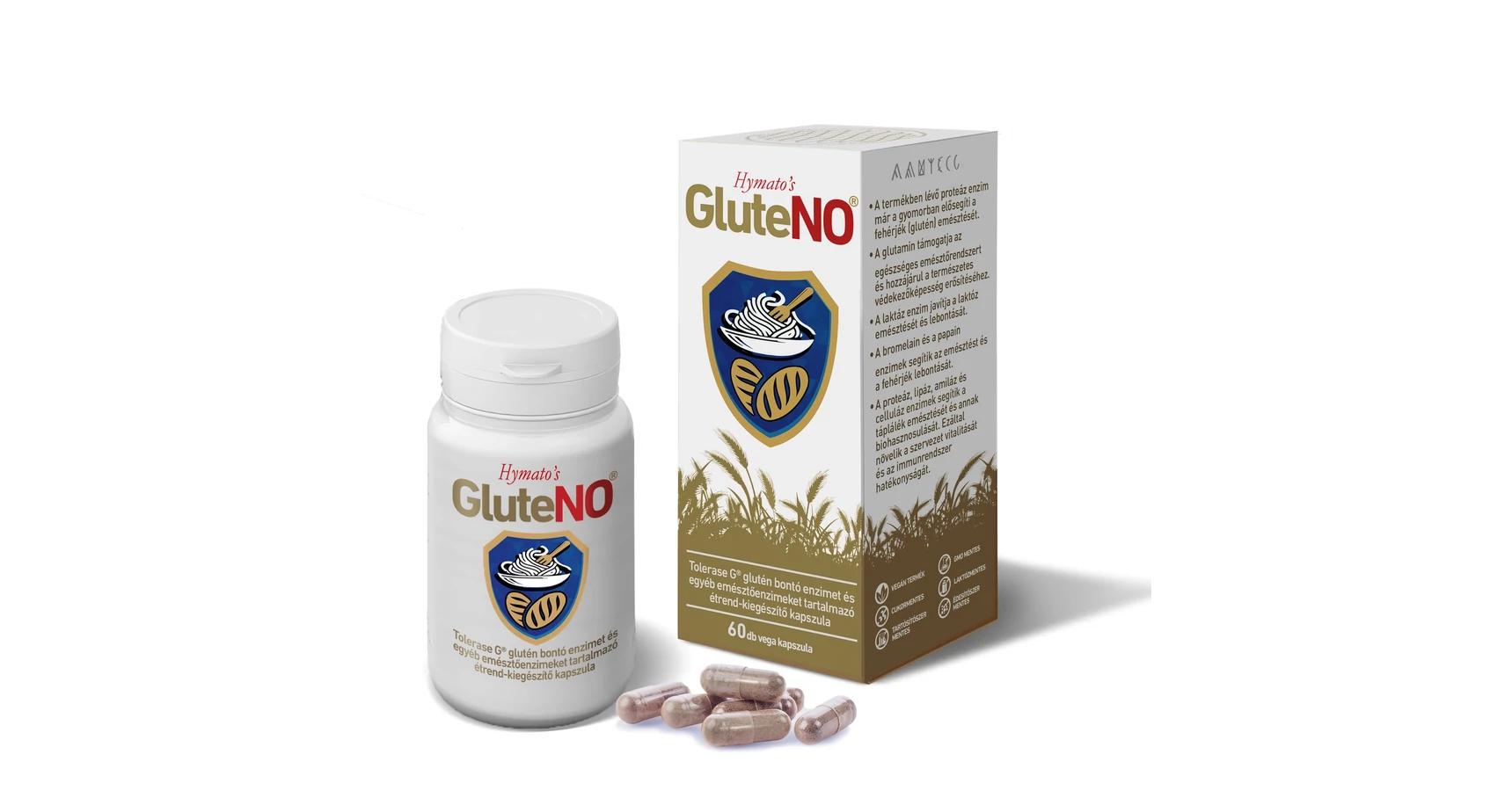 GluteNO gluténbontó kapszula – Tolerase-G enzim (60 db)